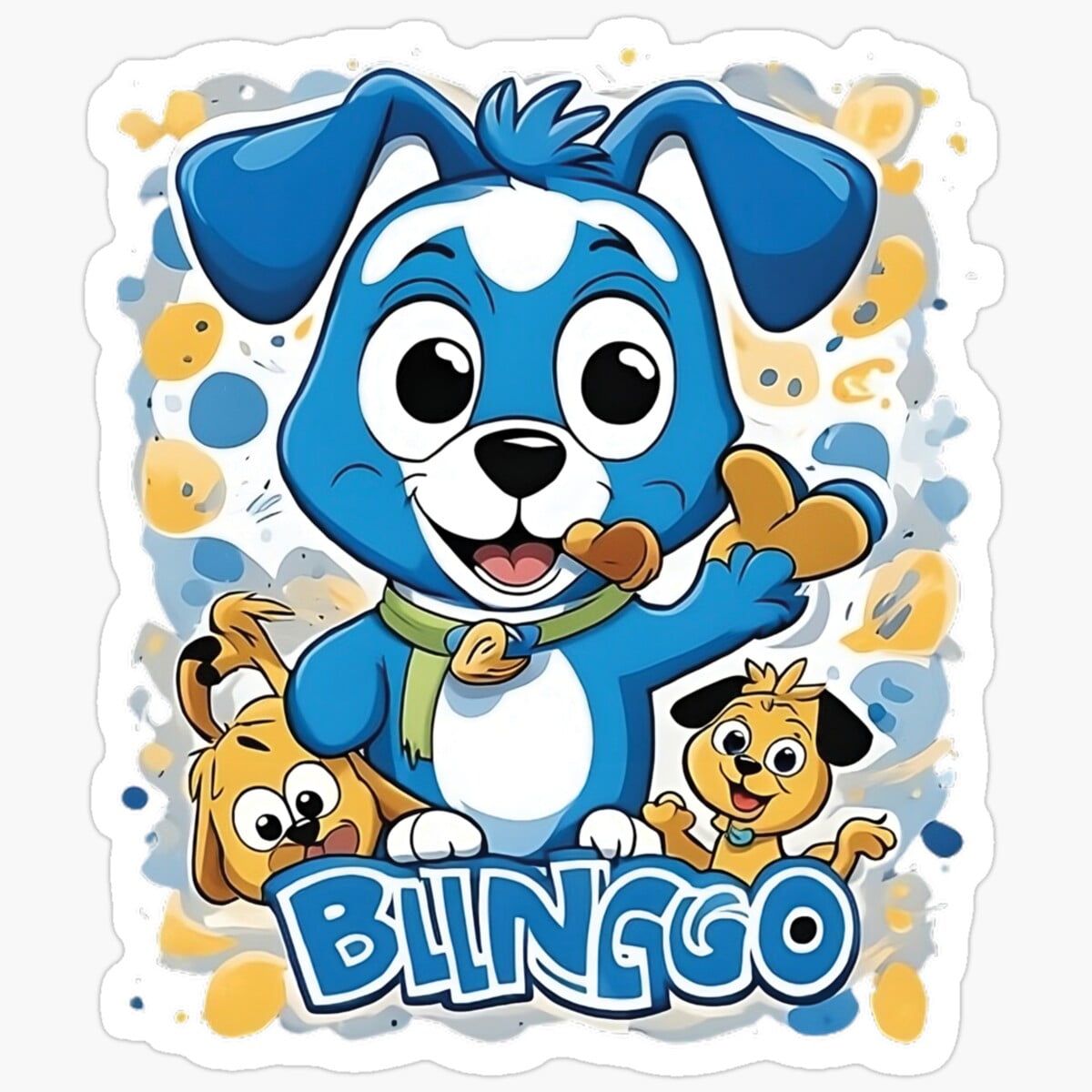 Kira Bluey and Bingo Sticker Waterproof Sticker for Water Bottles ...