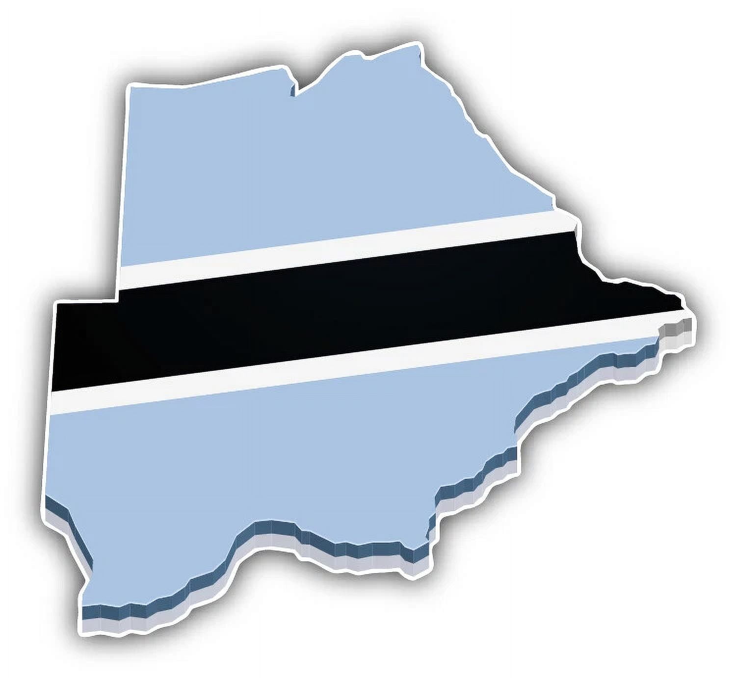 Kira Botswana Map Flag 3D Car Bumper Sticker Decal Waterproof Sticker ...