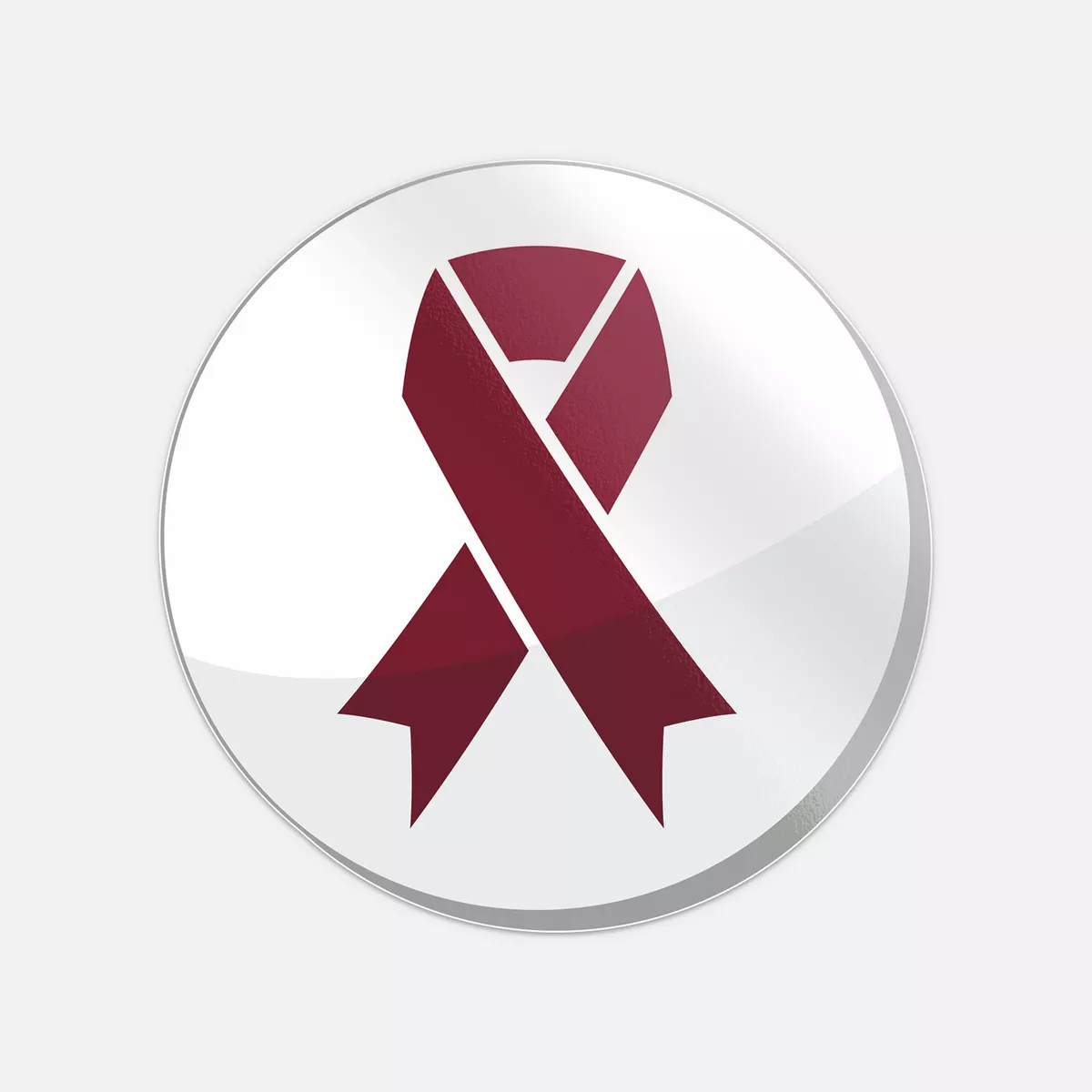 Kira Burgundy Ribbon Symbol Of Brain Aneurysm, Cesarean Section Vinyl ...