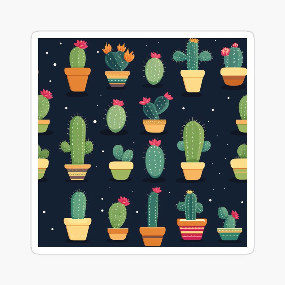 Kira Cactus Lovers Glossy Sticker - Kir 652 Decorative Laptop, Phone ...