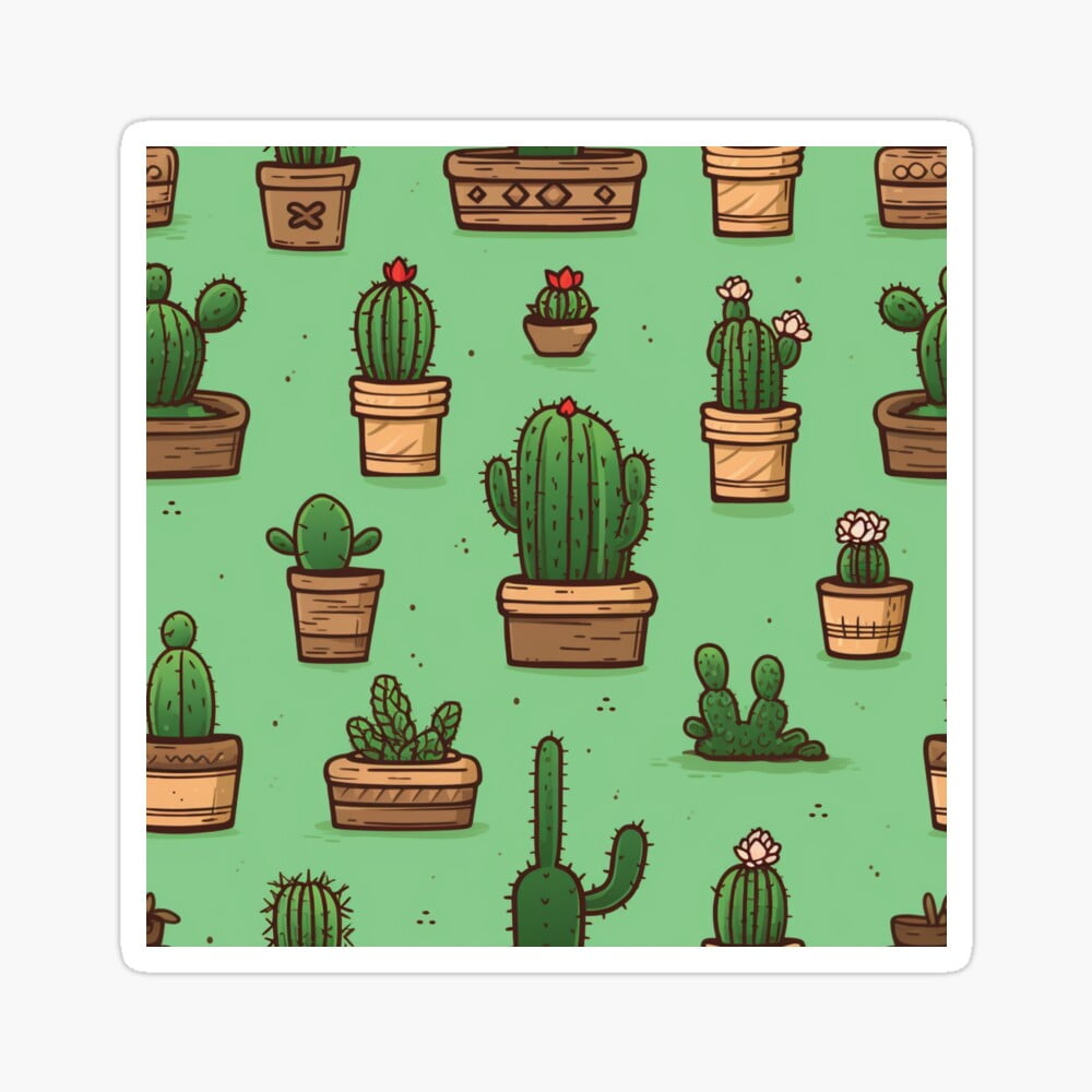 Kira Cactus Lovers Sticker - Kir 2204 Decorative Laptop, Phone Stickers ...