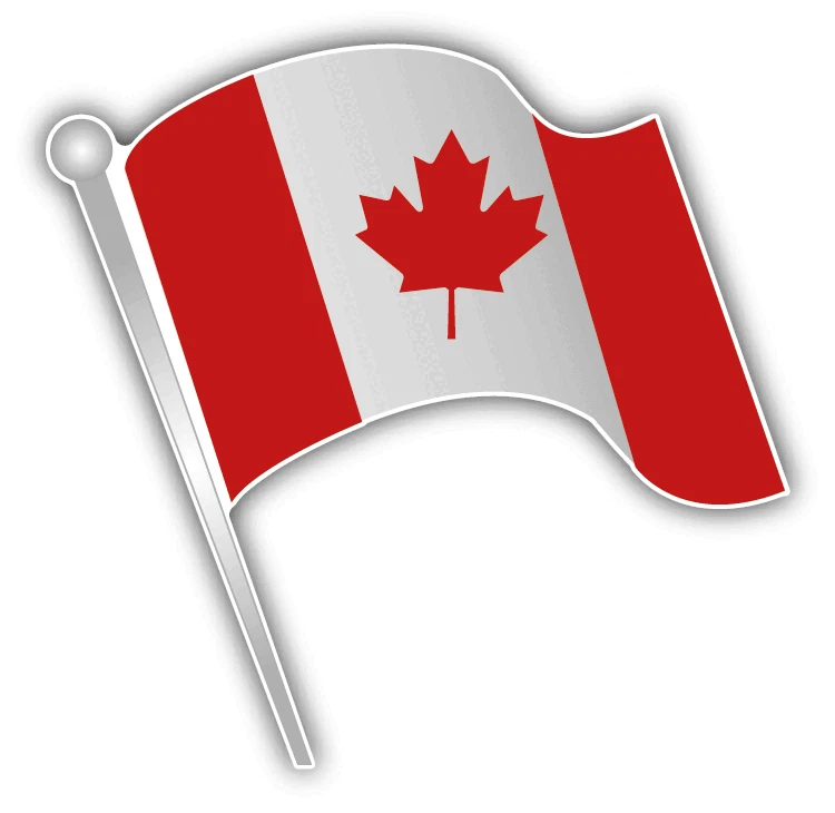 Kira Canada Flag Stick Car Bumper Sticker Decal Waterproof Sticker for ...