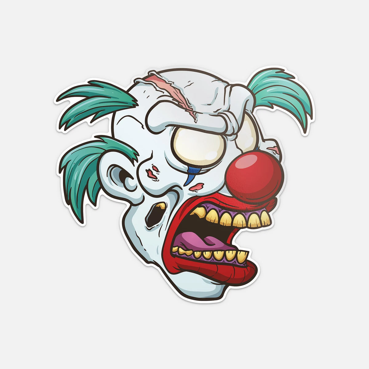 Kira Cartoon Clown Zombie Head Vinyl Sticker Decal Waterproof Sticker ...