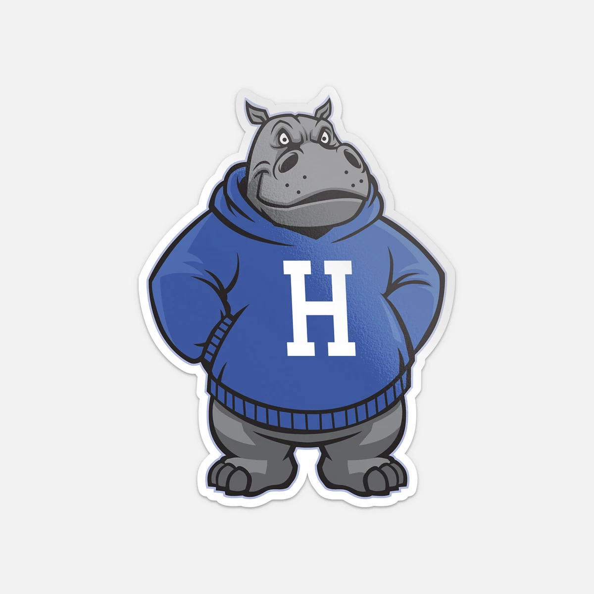 Kira Cartoon Hippo Mascot Vinyl Sticker Decal Waterproof Sticker for ...