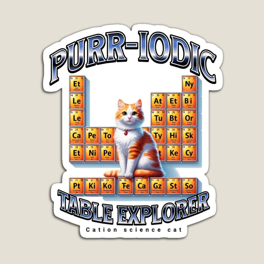Kira - Cation Science Cat - Purr-Iodic Table Explorer Sticker - 4364 ...