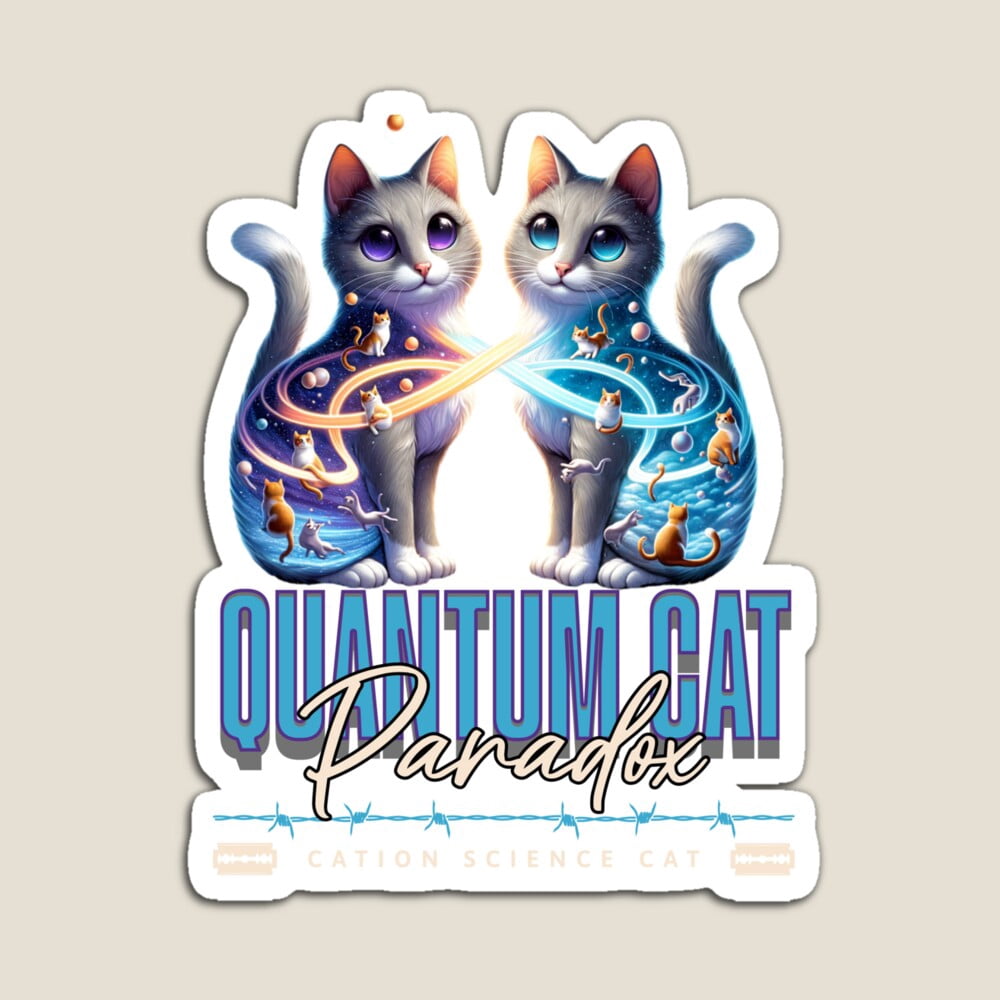Kira - Cation Science Cat - Quantum Cat Paradox Sticker - 4362 Hot ...