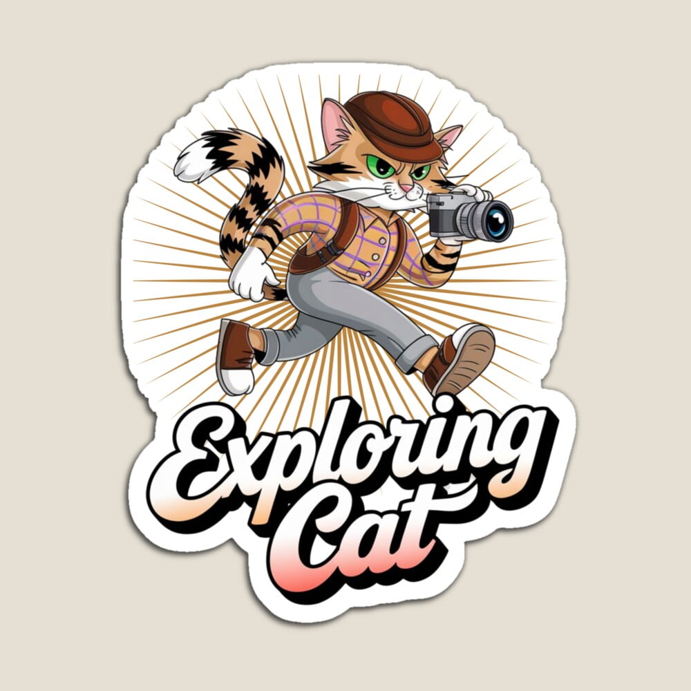 Kira - Catventurer - Exploring Cat - Cat Tastie - Meow Tastic Sticker ...