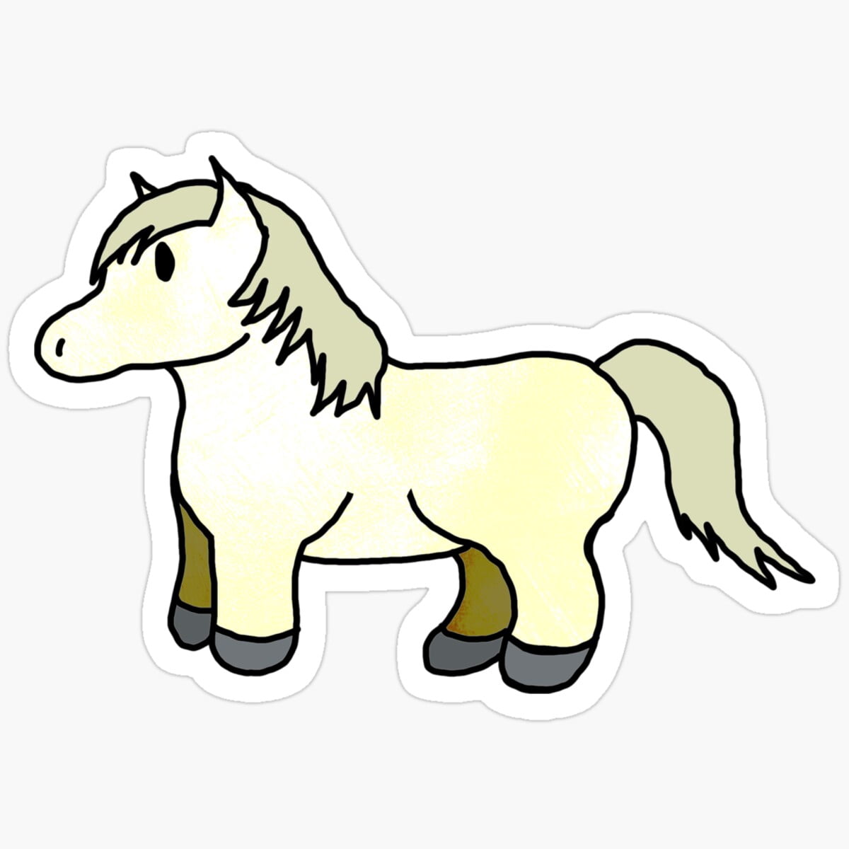 Kira Chibi Golden Horse Sticker Waterproof Sticker for Water Bottles ...