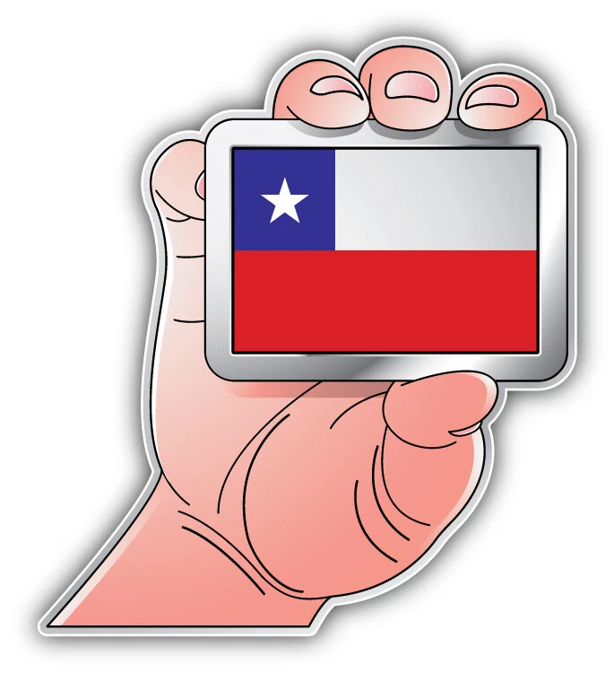 Kira Chile World Flag Hand Car Bumper Sticker Decal Waterproof Sticker ...