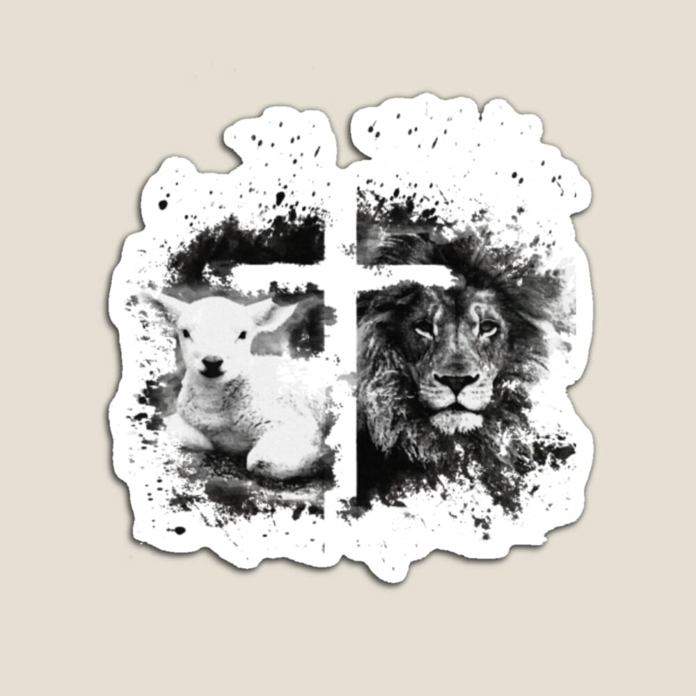 Kira - Christian Lion And The Lamb Sticker Hot Trending Vinyl Stickers ...