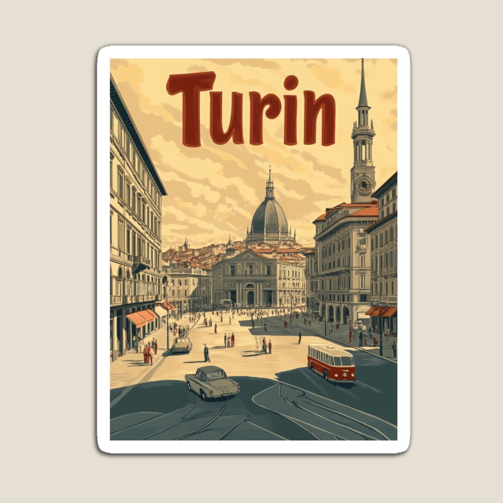 Kira - This Classic Travel Poster Captures The Essence Of Turin ...