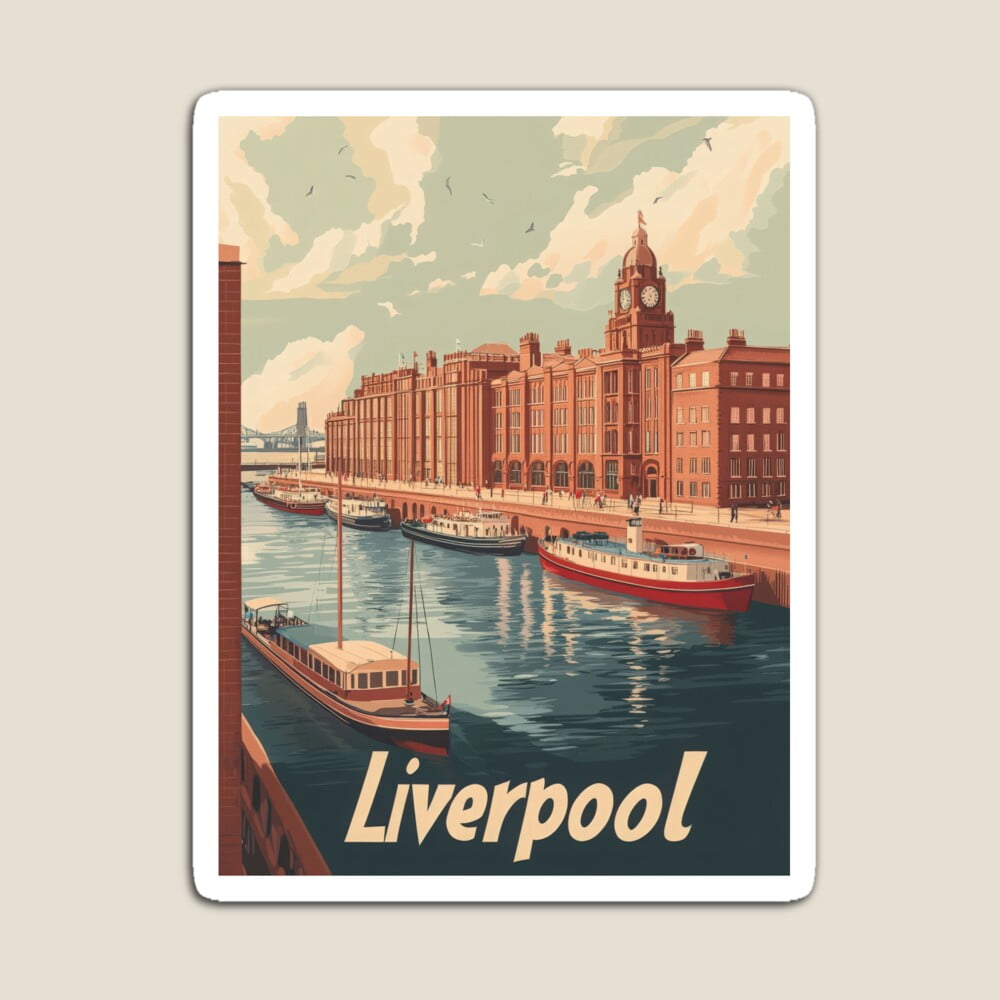 Kira - This Classic Travel Poster Features Liverpools Beautiful Wrfront ...