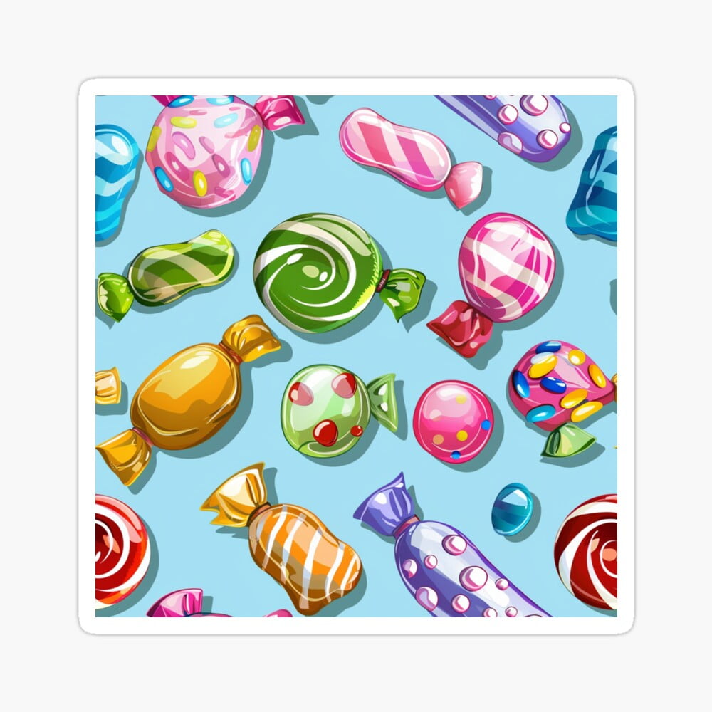 Kira Colorful Sweetness To Eat Glossy Sticker - Kir 1552 Decorative ...
