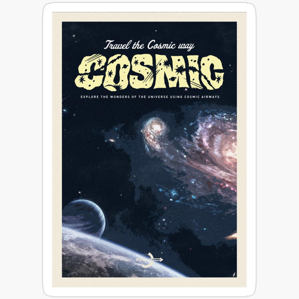 Kira Cosmic Travels Sticker Waterproof Sticker for Water Bottles ...