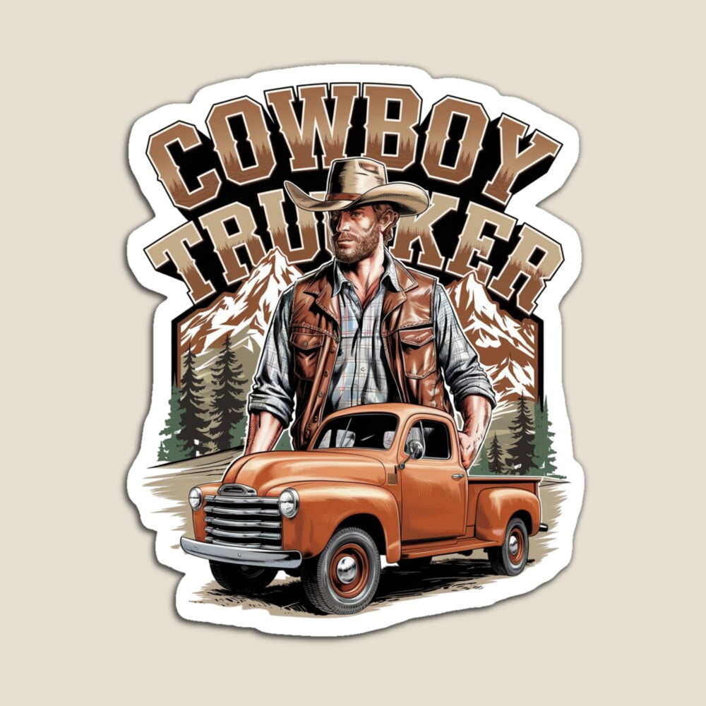Kira - Cowboy Trucker - Traditional Cowboy - Cowboy Spirit Sticker ...