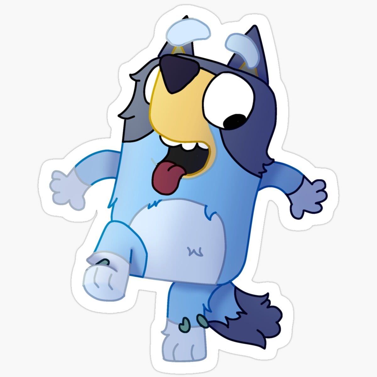Kira Crazy bluey Sticker Waterproof Sticker for Water Bottles, Laptops ...