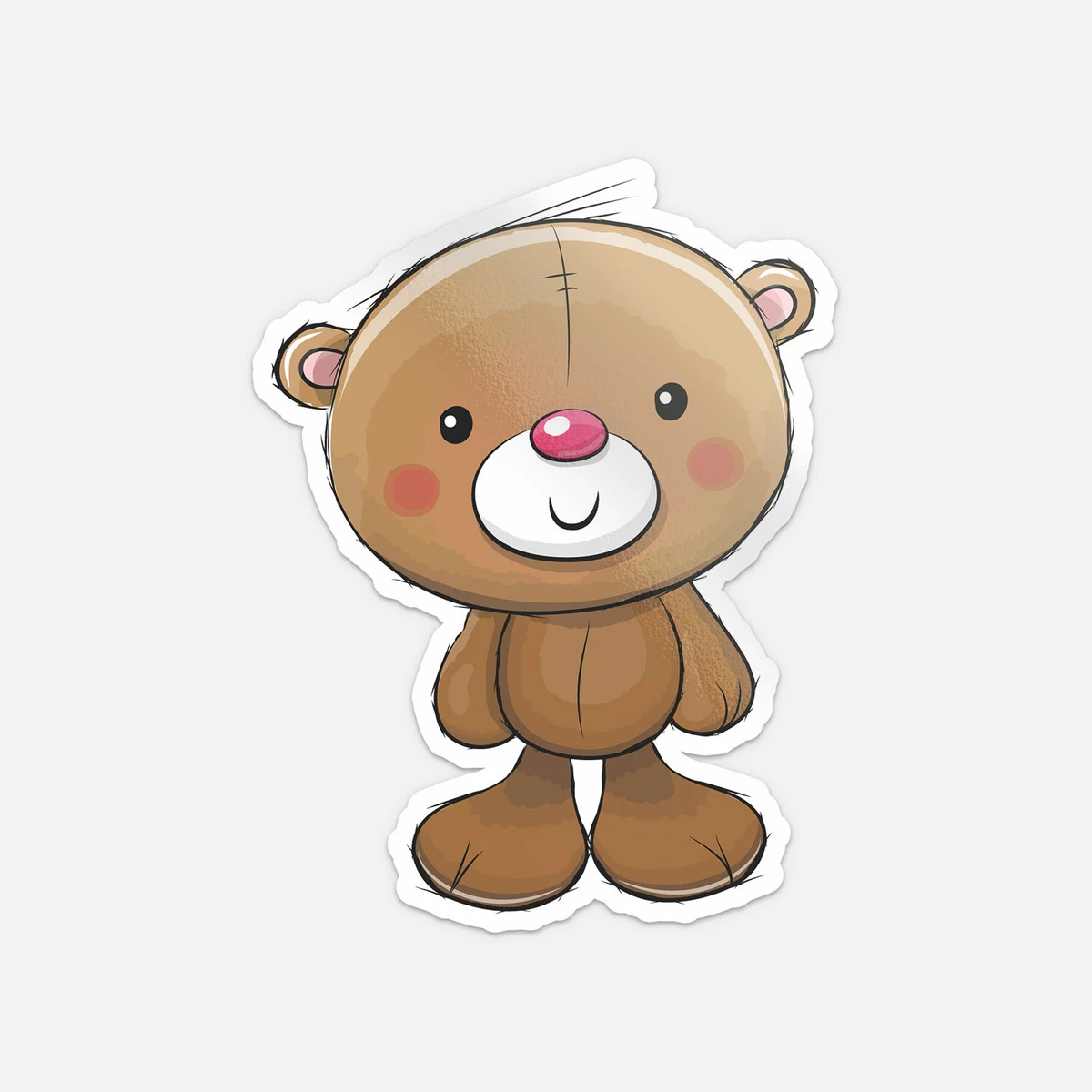 Kira Cute Bear Cartoon Animal Car Bumper Vinyl Sticker Decal Waterproof ...