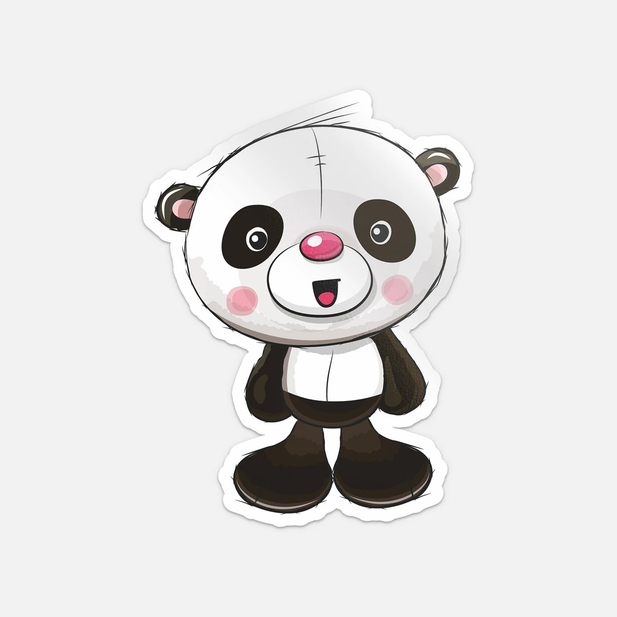 Kira Cute Panda Cartoon Animal Car Bumper Vinyl Sticker Decal ...