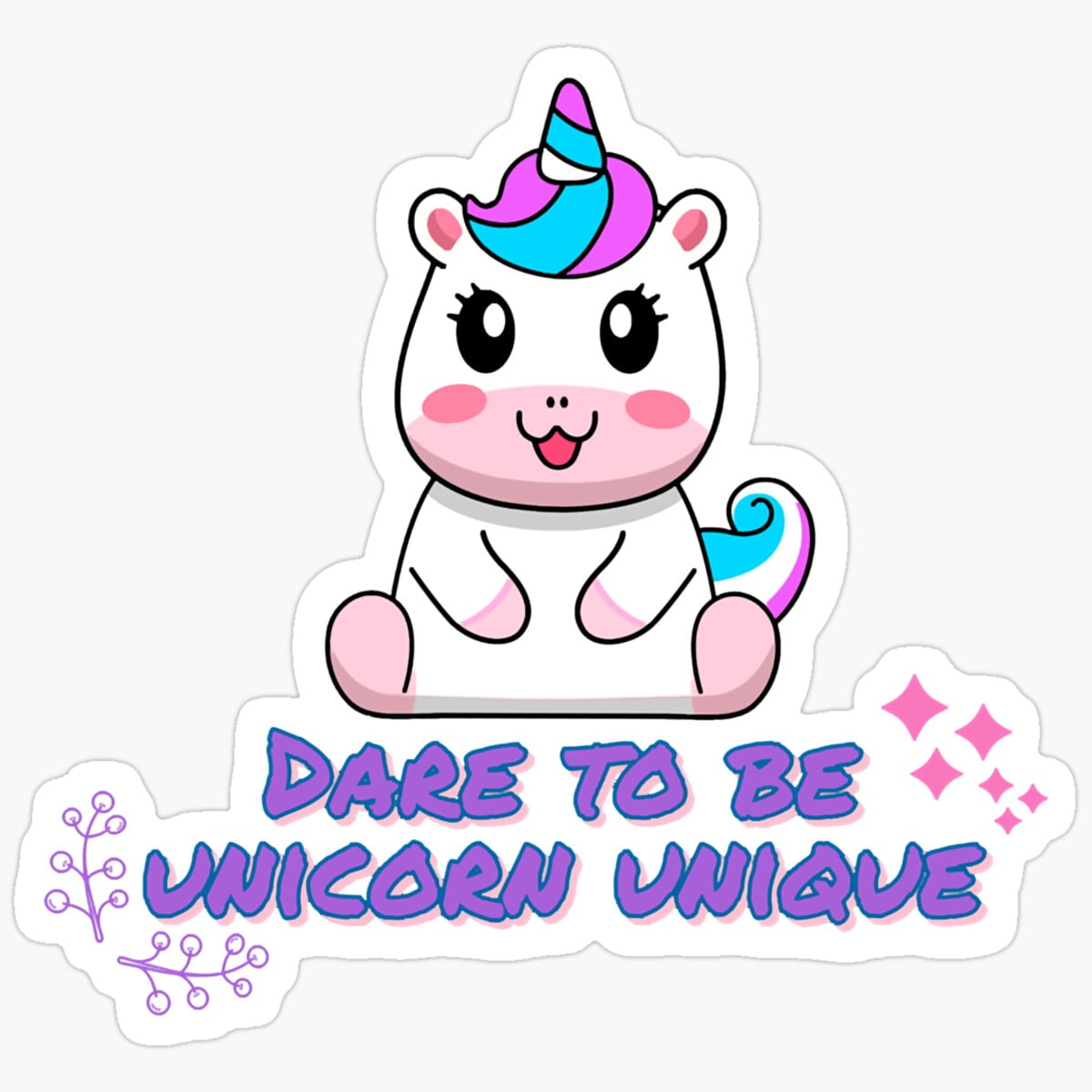Kira Dare to be unicorn unique Sticker Waterproof Sticker for Water ...