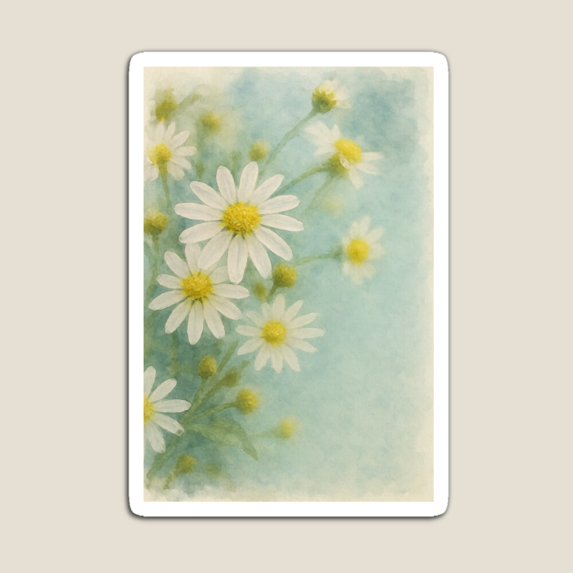 Kira - Delic Daisies Soft Wrcolor On Greem -Blue Sticker - 5253 Hot ...
