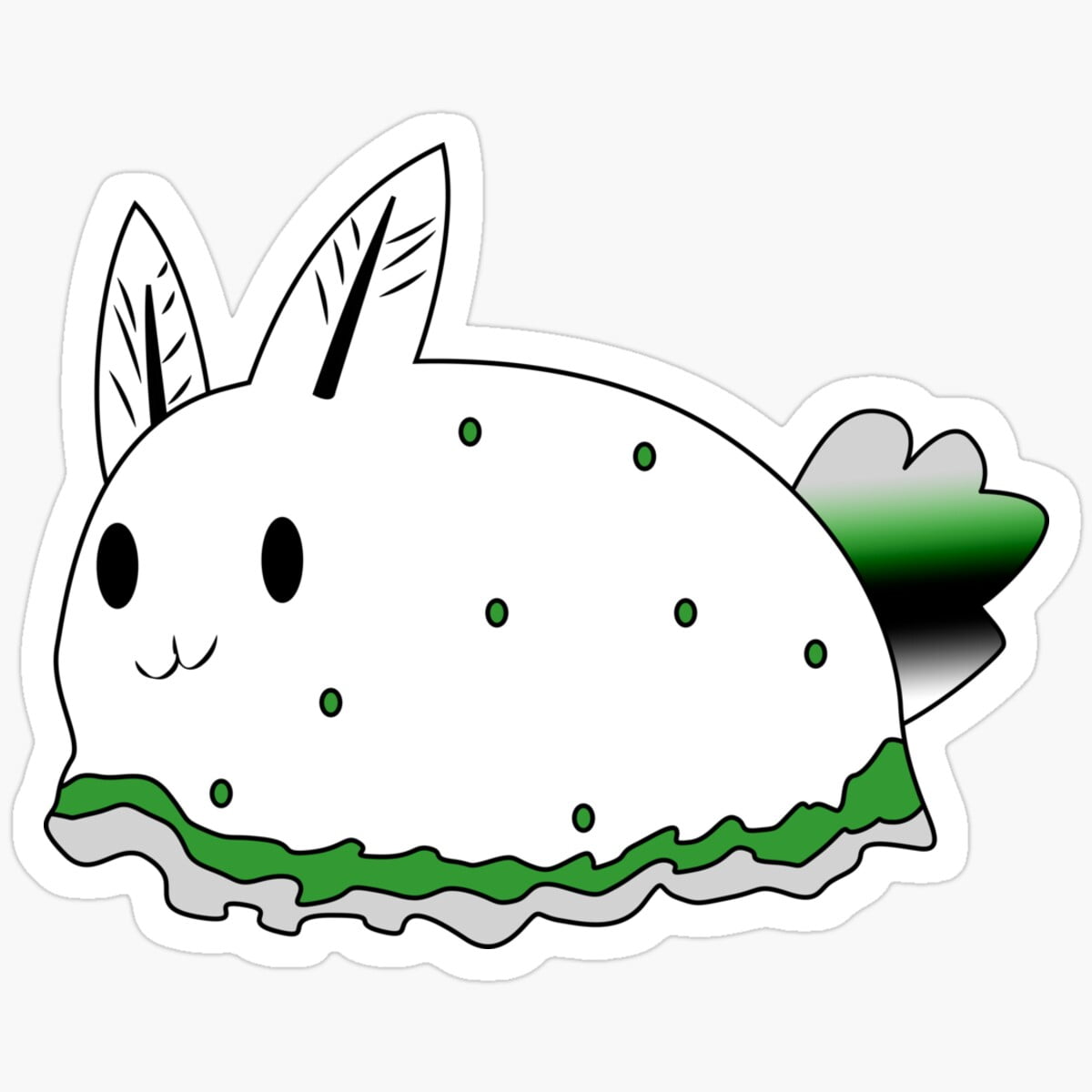 Kira Demiromantic Pride Chibi Sea Bunny Sticker Waterproof Sticker for ...