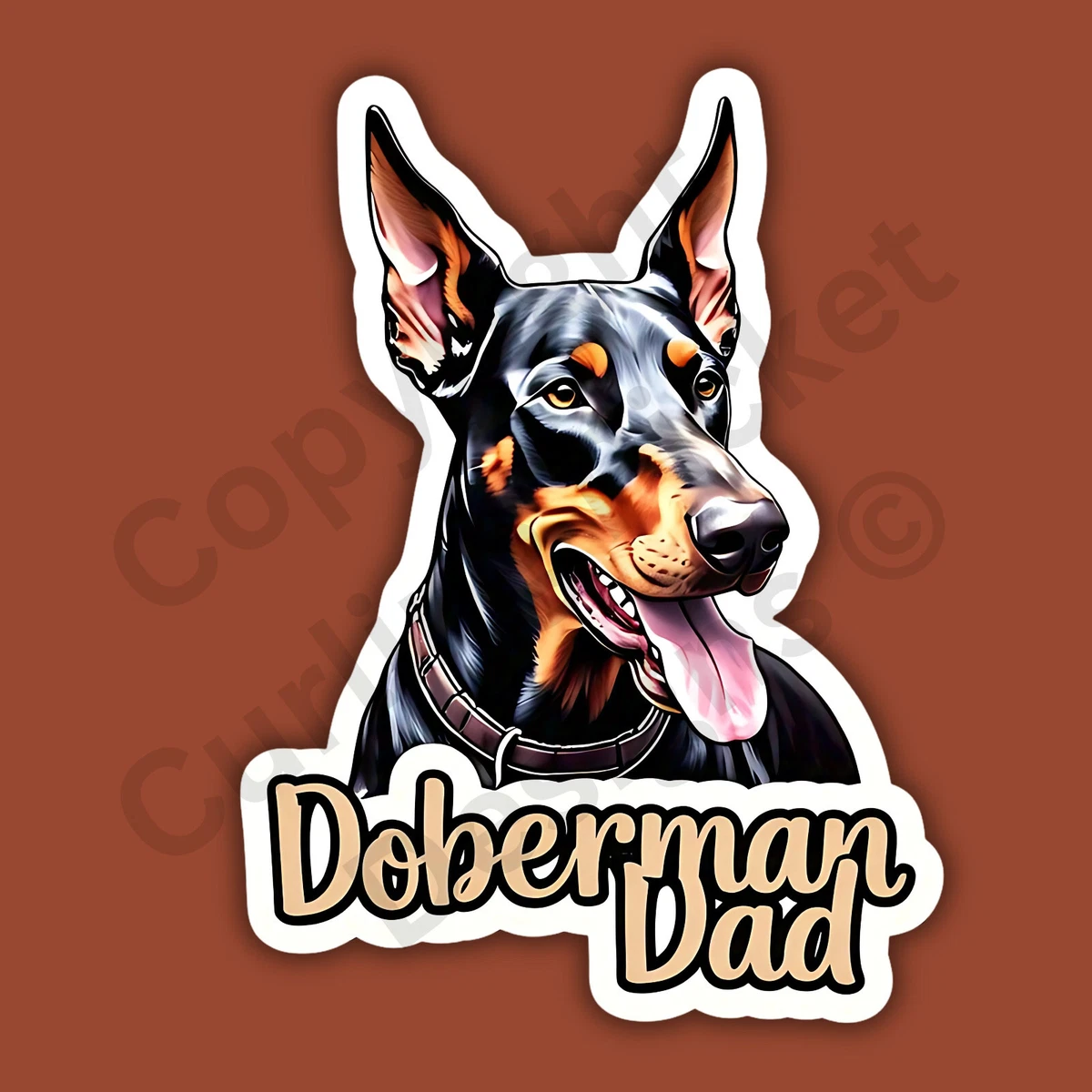 Kira Doberman Pinscher Dad Dog Breed Cute Vinyl Sticker Waterproof ...