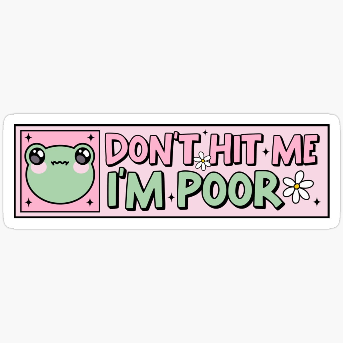 Kira Don't Hit Me I'm Poor Cute Bumper Sticker Waterproof Sticker for ...