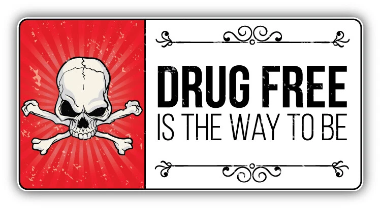 Kira Drug Grunge Slogan Drug Free Is The Way To Be Car Bumper Sticker ...