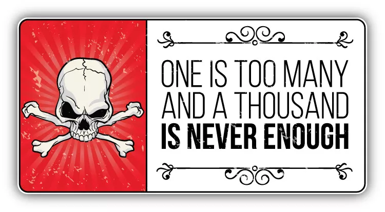 Kira Drug Grunge Slogan Thousand Is Never Enough Car Bumper Sticker ...