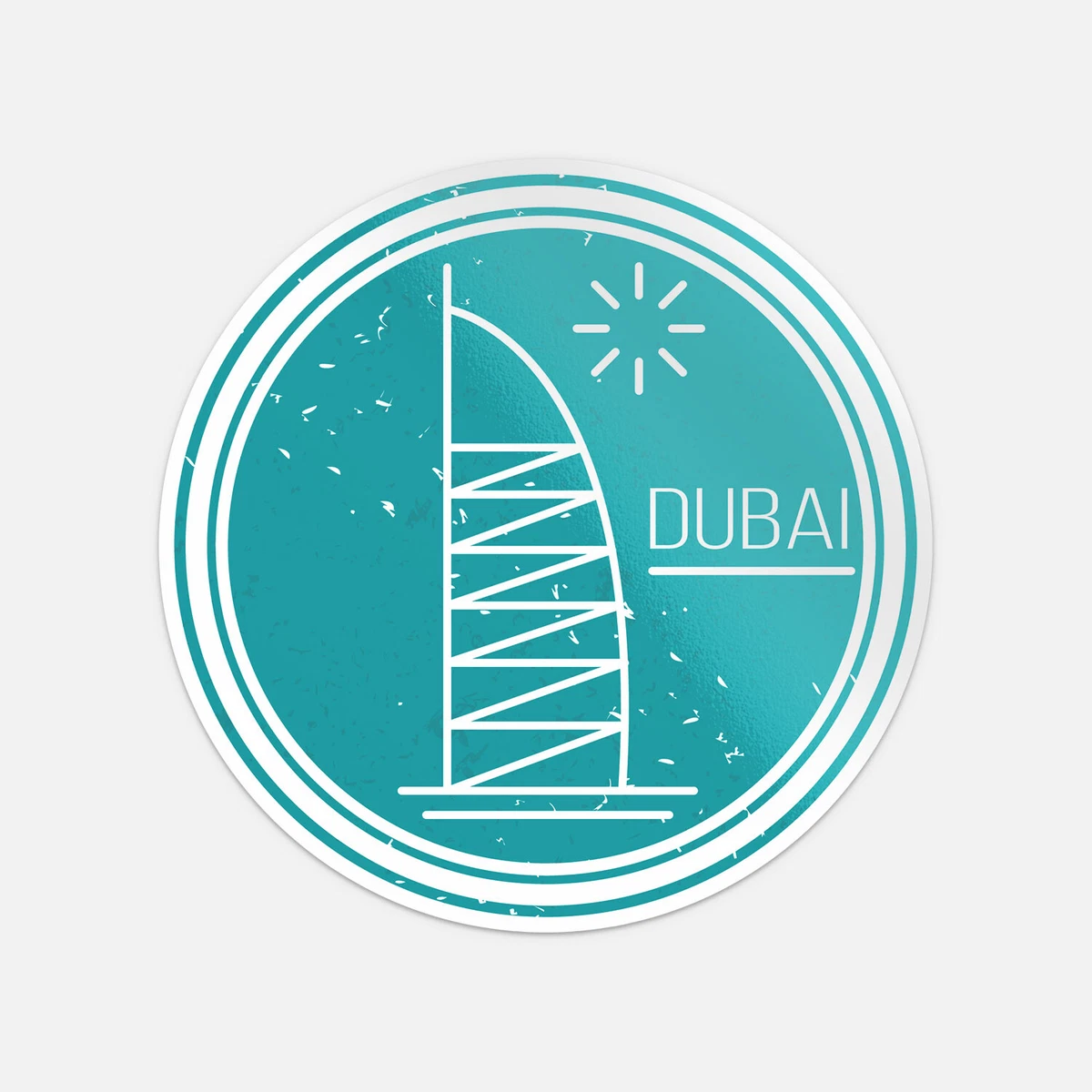 Kira Dubai City United Arab Emirates Grunge Travel Car Bumper Vinyl ...