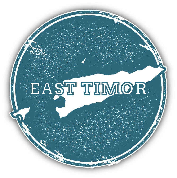 Kira East Timor Map Grunge Travel Stamp Car Bumper Sticker Decal ...