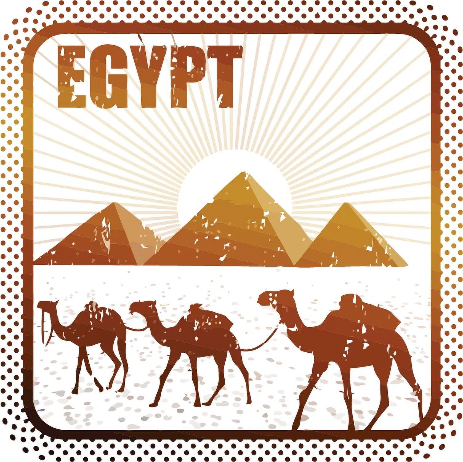 Kira Egypt Cairo Camels Pyramids Travel Rubber Stamp Car Bumper Sticker ...