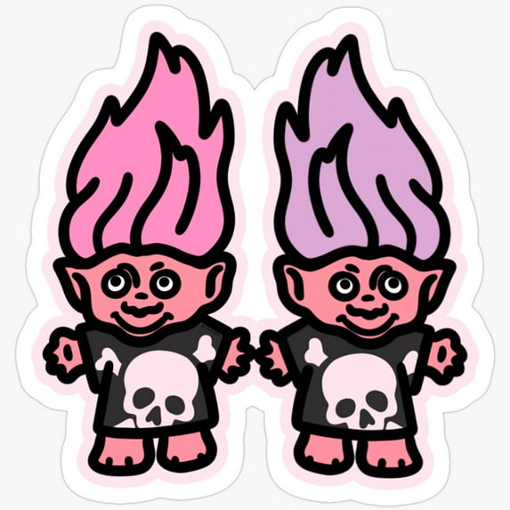 Kira Emo Trolls Sticker Waterproof Sticker for Water Bottles, Laptops ...