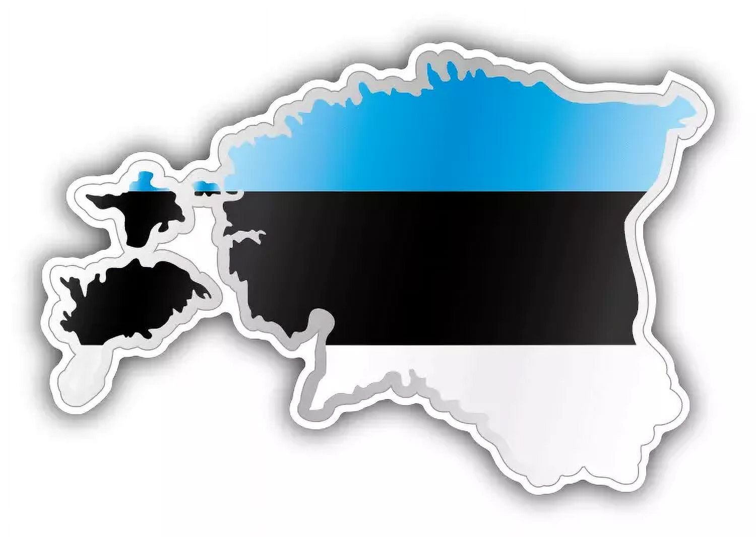 Kira Estonia Map Flag Car Bumper Sticker Decal Waterproof Sticker for ...
