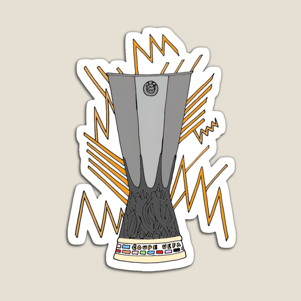 Kira - Europa League Trophy Hand Illustration Sticker Hot Trending ...