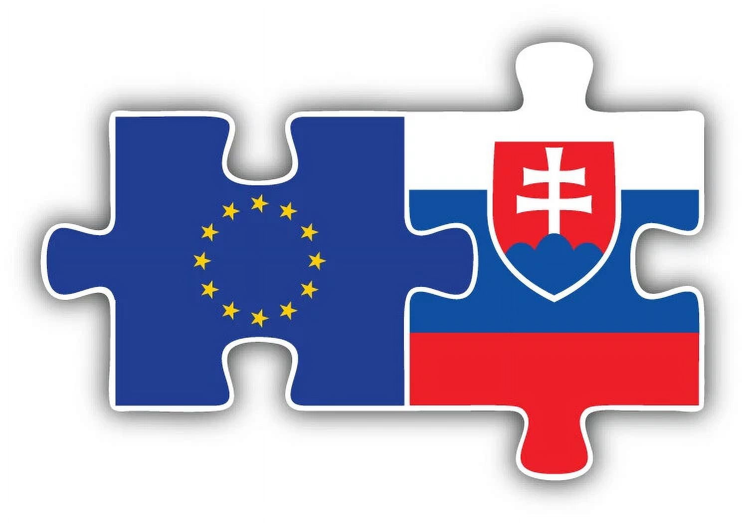 Kira European Union And Slovakia Puzzle World Flags Car Bumper Sticker ...