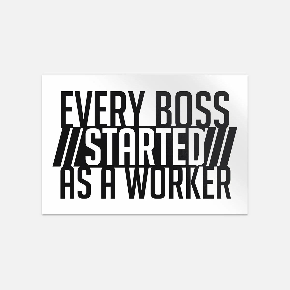 Kira Every Boss Started As A Worker Slogan Car Bumper Vinyl Sticker ...