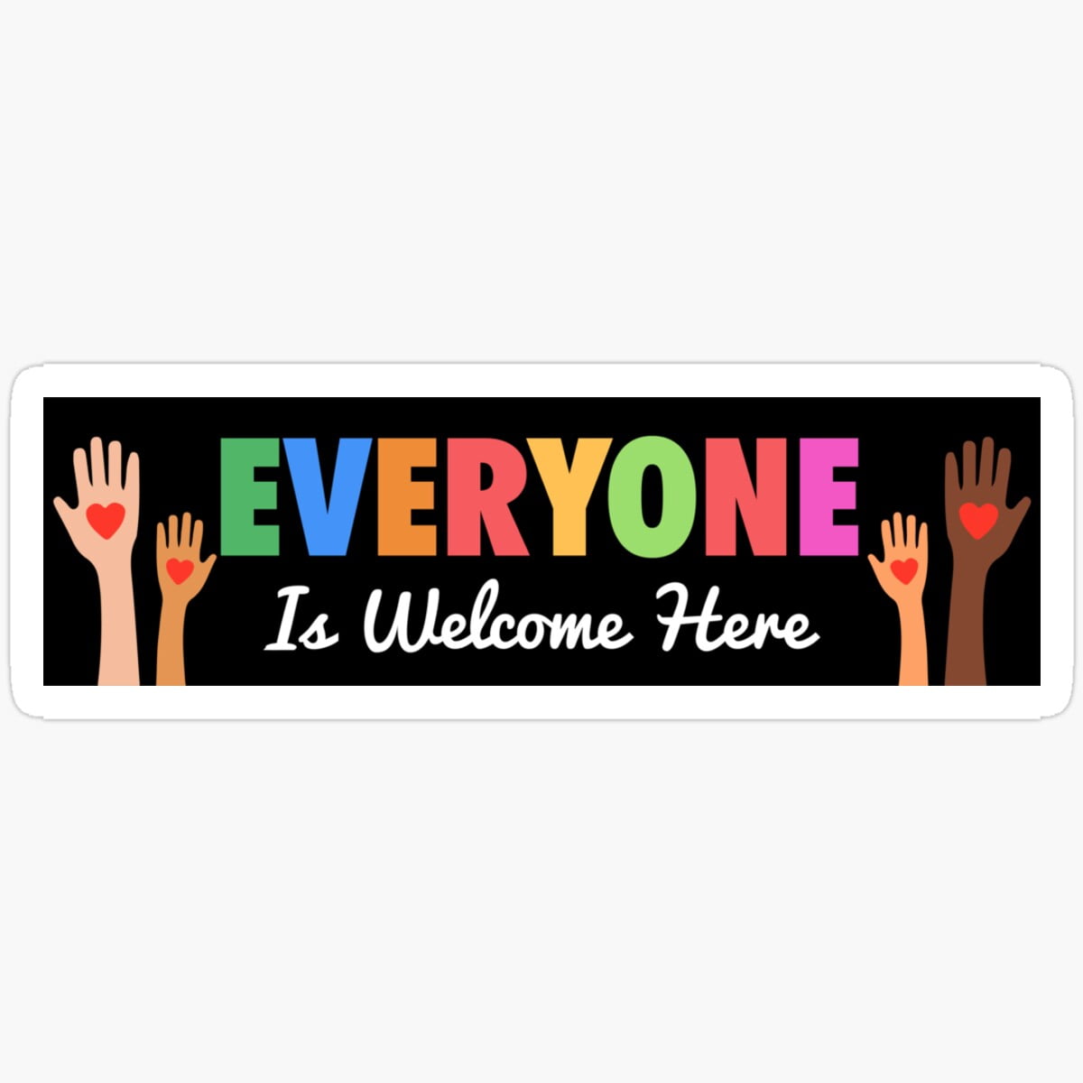 Kira Everyone Is Welcome Here Idaho Teacher Bumper Sticker Waterproof ...