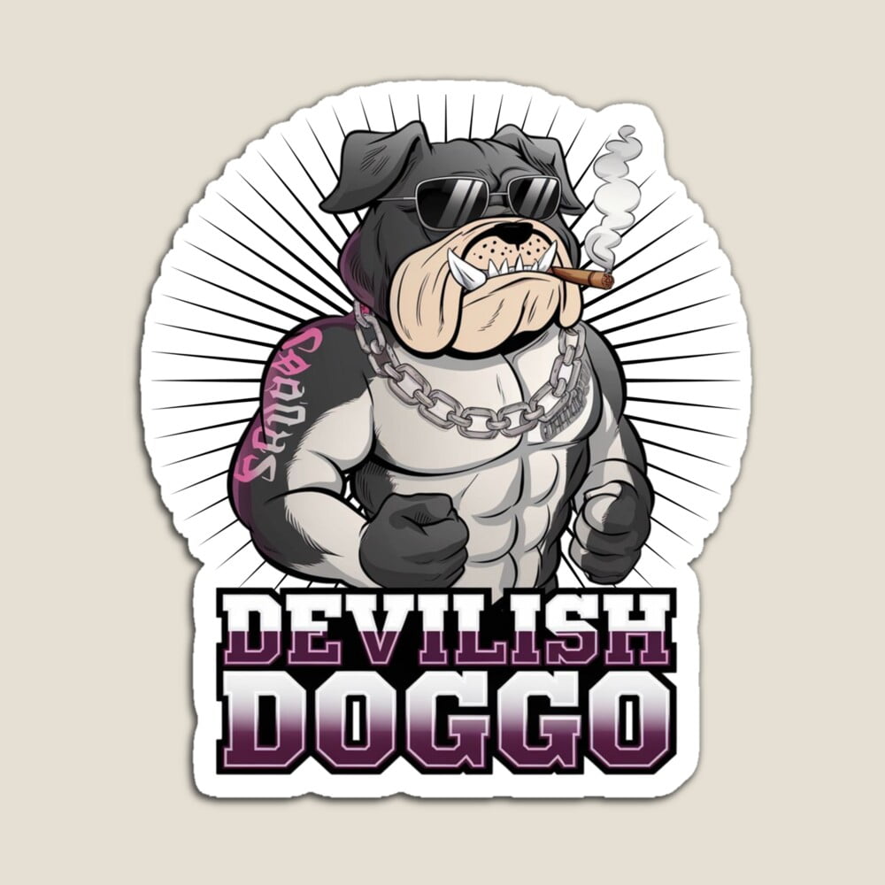 Kira - Evil Dog - Biting Dog - Barking Bad - Furry Fiend Sticker - 5376 ...
