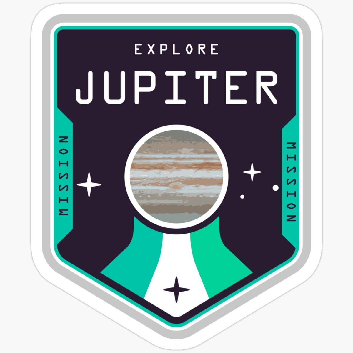 Kira Explore Jupiter Sticker Waterproof Sticker for Water Bottles ...