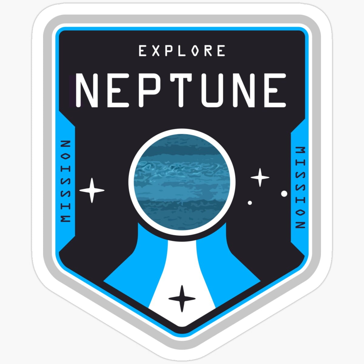 Kira Explore Neptune Sticker Waterproof Sticker for Water Bottles ...