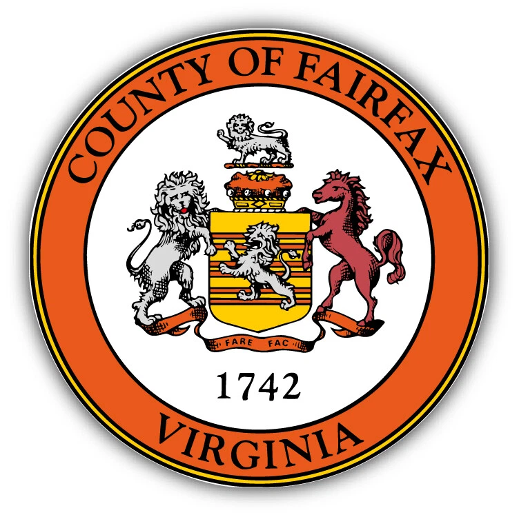 Kira Fairfax County Seal Car Bumper Sticker Decal Waterproof Sticker ...