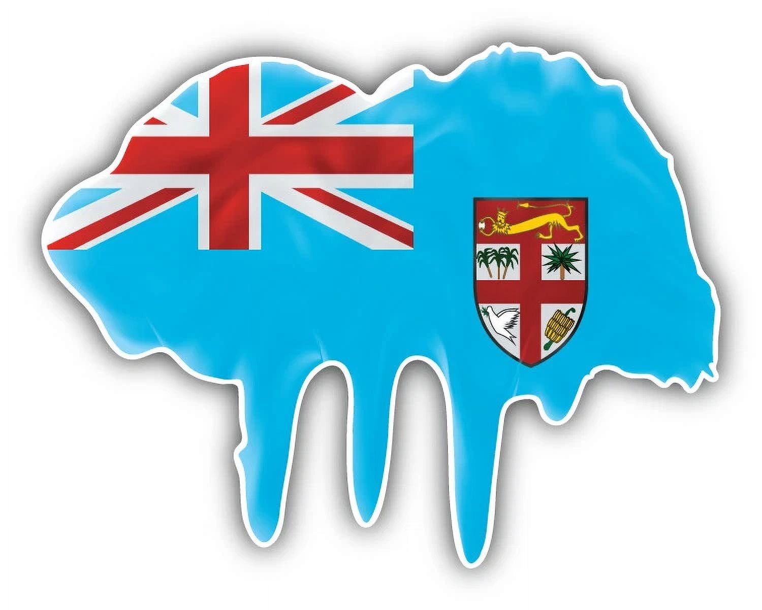 Kira Fiji Flag Blot Car Bumper Sticker Decal Waterproof Sticker for ...