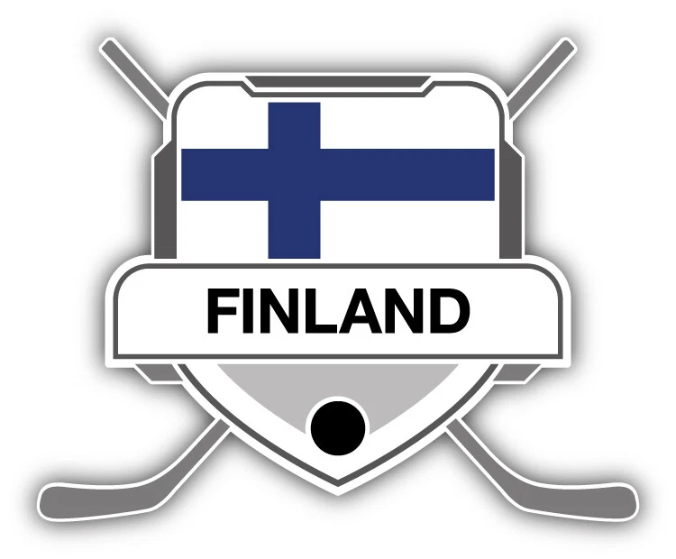 Kira Finland Flag Hockey Crest Car Bumper Sticker Decal Waterproof ...