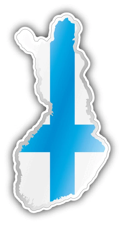 Kira Finland Map Flag Car Bumper Sticker Decal Waterproof Sticker for ...