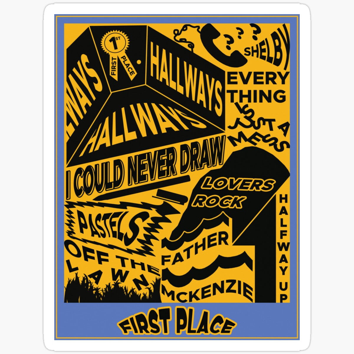 Kira First Place Poster (Tracklist) - The Brook & the Bluff Sticker ...