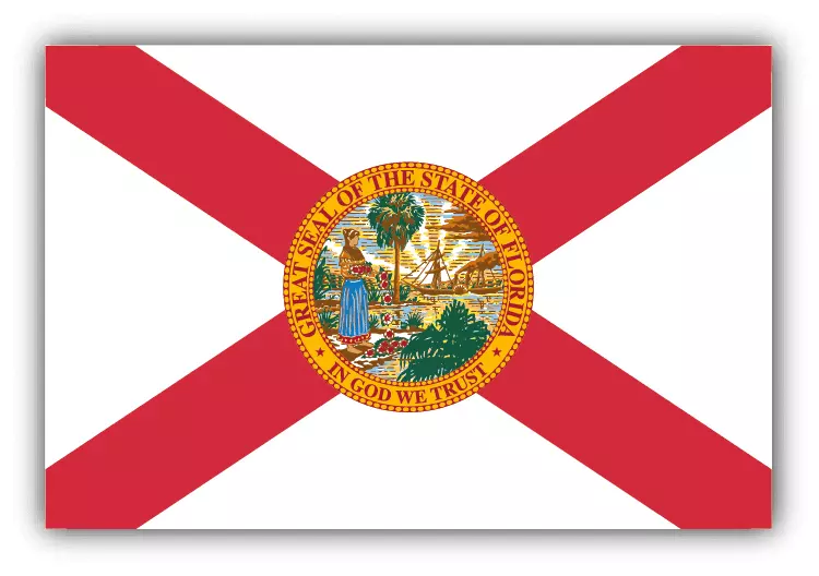 Kira Florida State Flag Car Bumper Sticker Decal Waterproof Sticker for ...