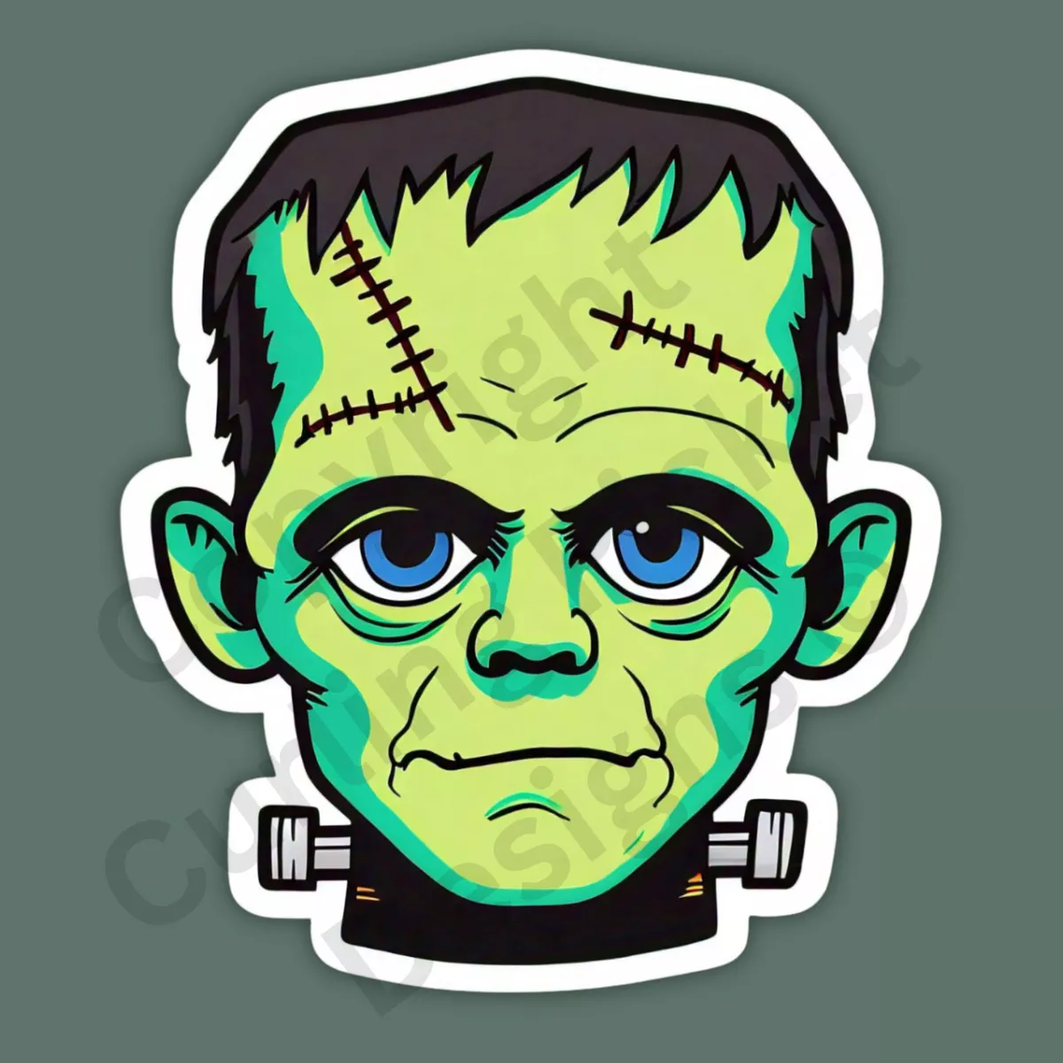Kira Frankenstein Monster Scary Horror Spooky Green Halloween Vinyl ...