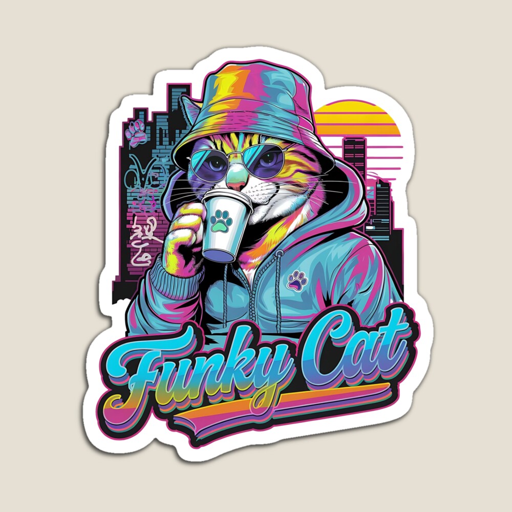 Kira - Funky Cat Sticker - 6051 Hot Trending Vinyl Stickers - Walmart.com