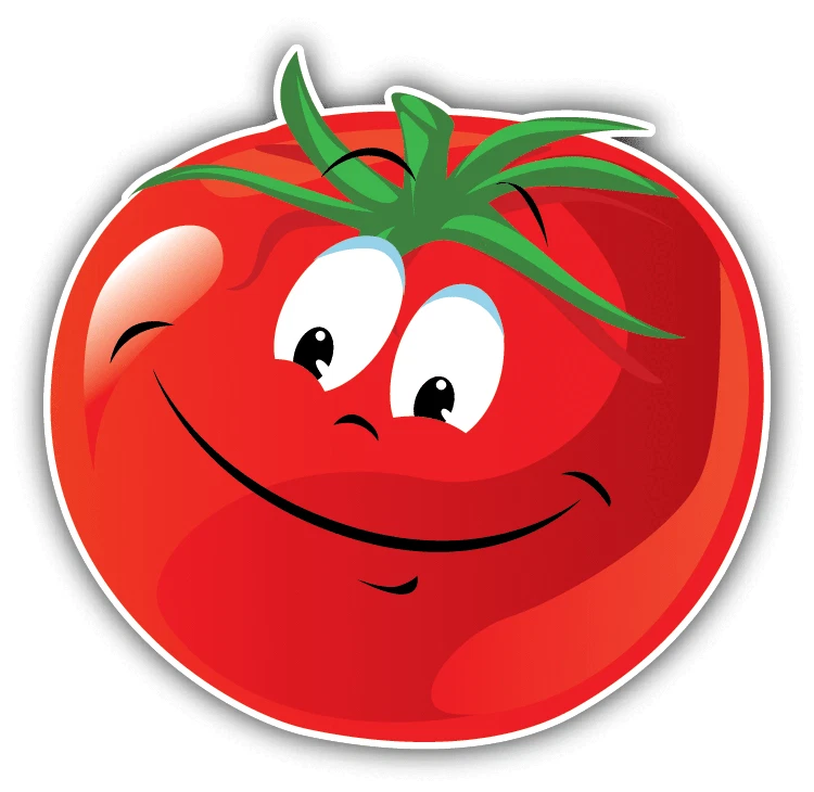 Kira Funny Cartoon Tomato Smile Simple Exspression Car Bumper Sticker ...